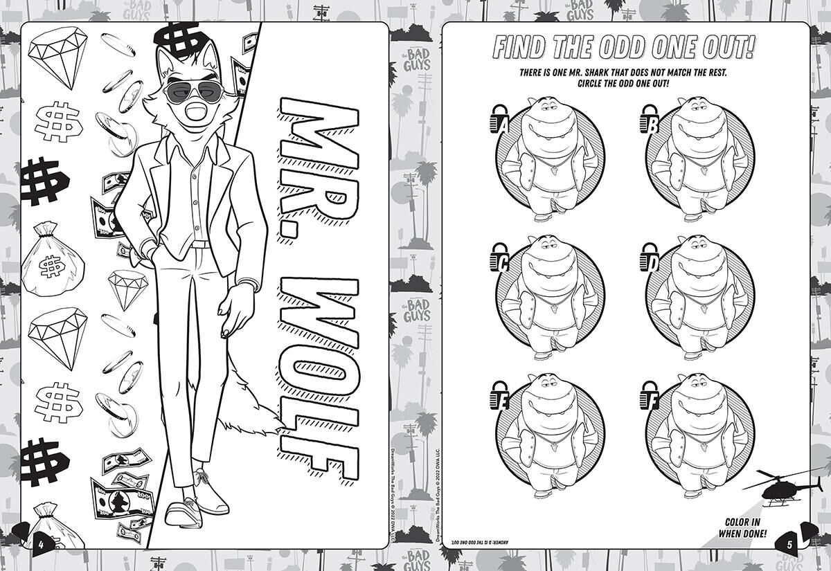 bad guys coloring pages