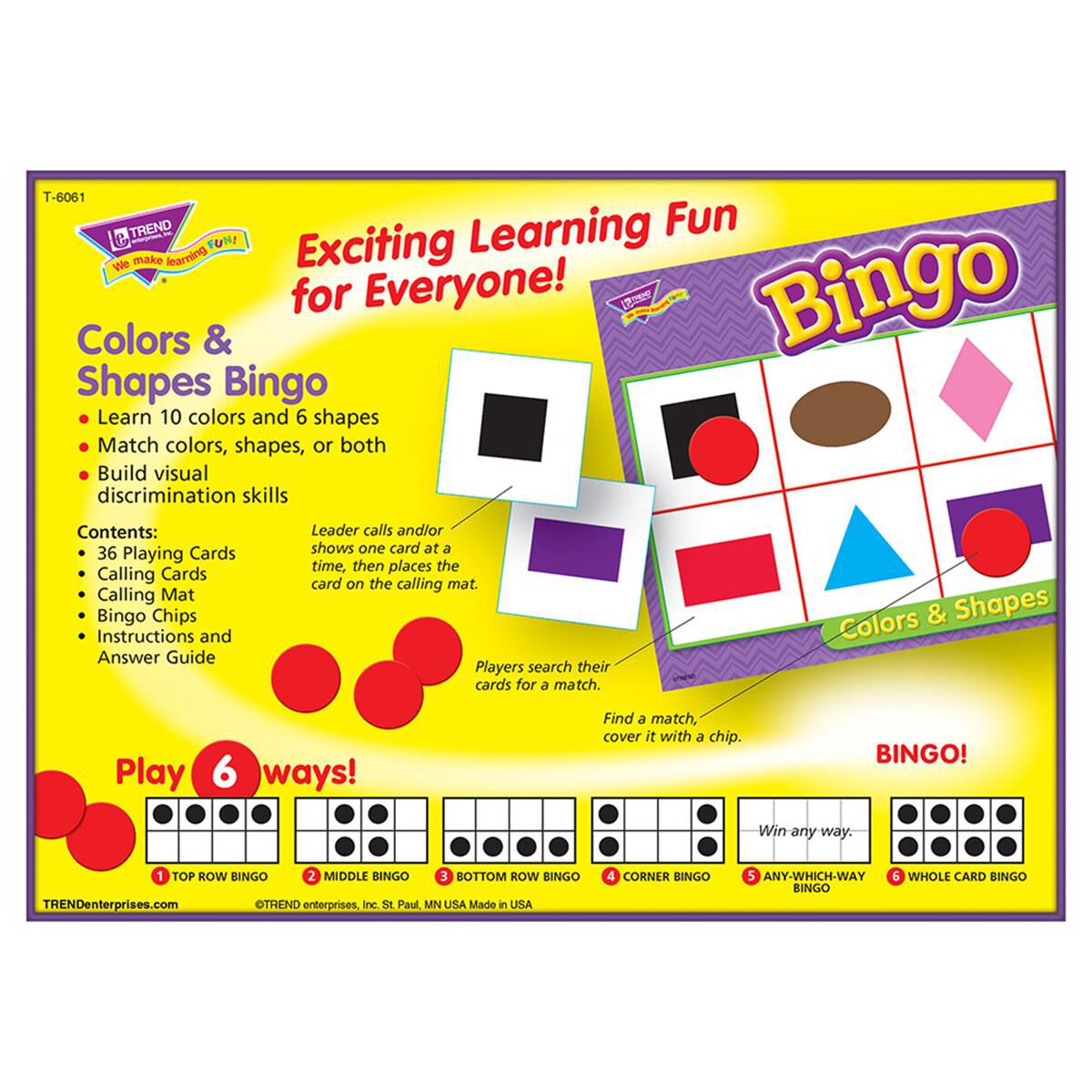 Bingo des formes et des couleurs | Scholastic Canada Clubs de lecture