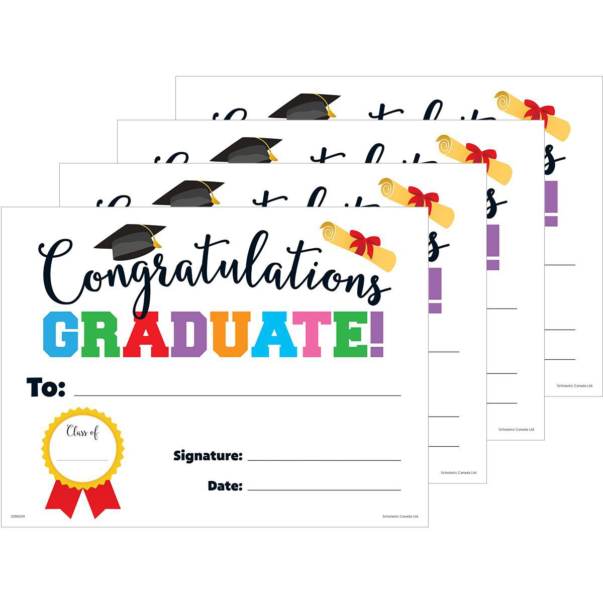 Congratulations Graduate! Diplomas 30-Pack | Scholastic Canada Clubs de ...