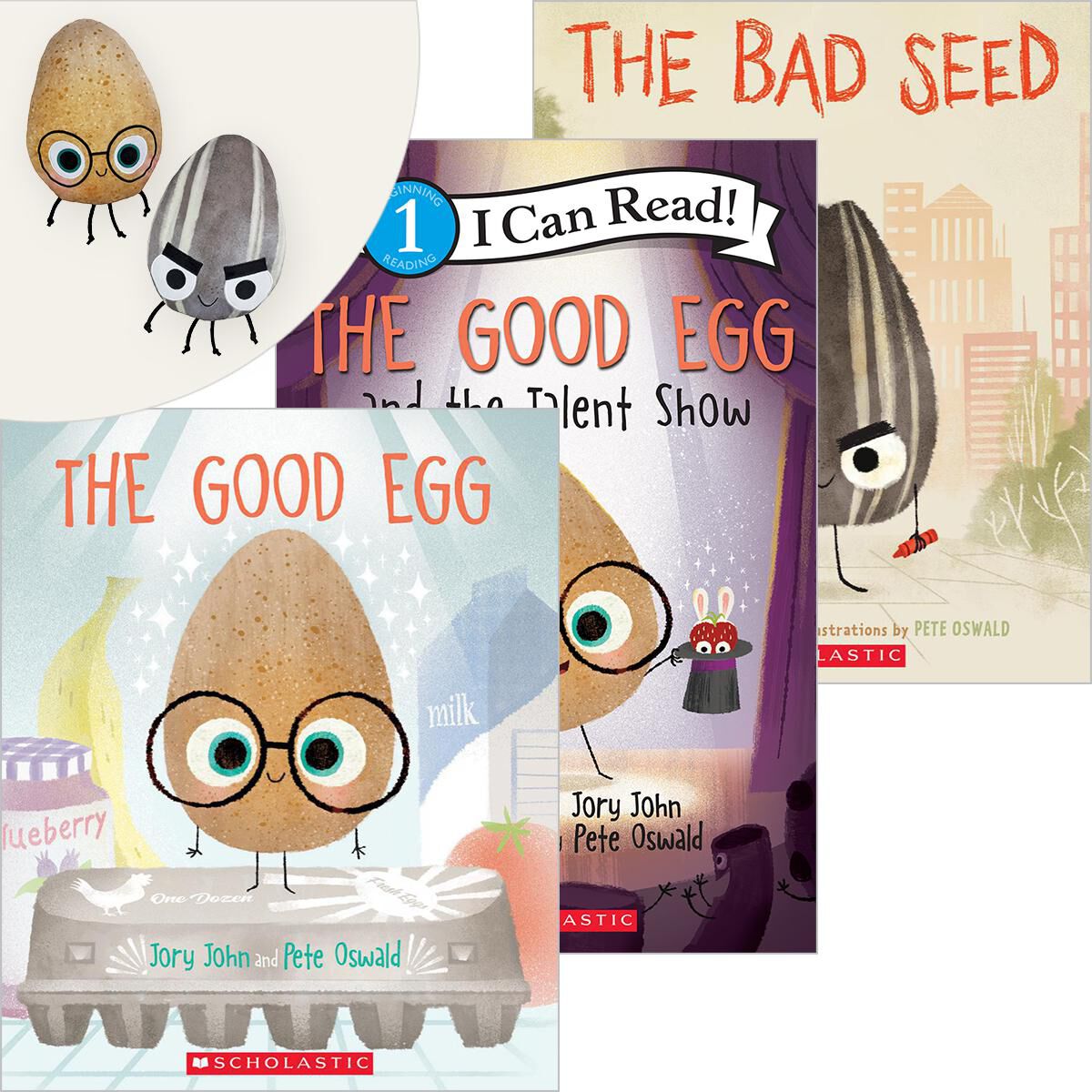 The Good Egg and The Bad Seed Plush Pack | Scholastic Canada Book Clubs