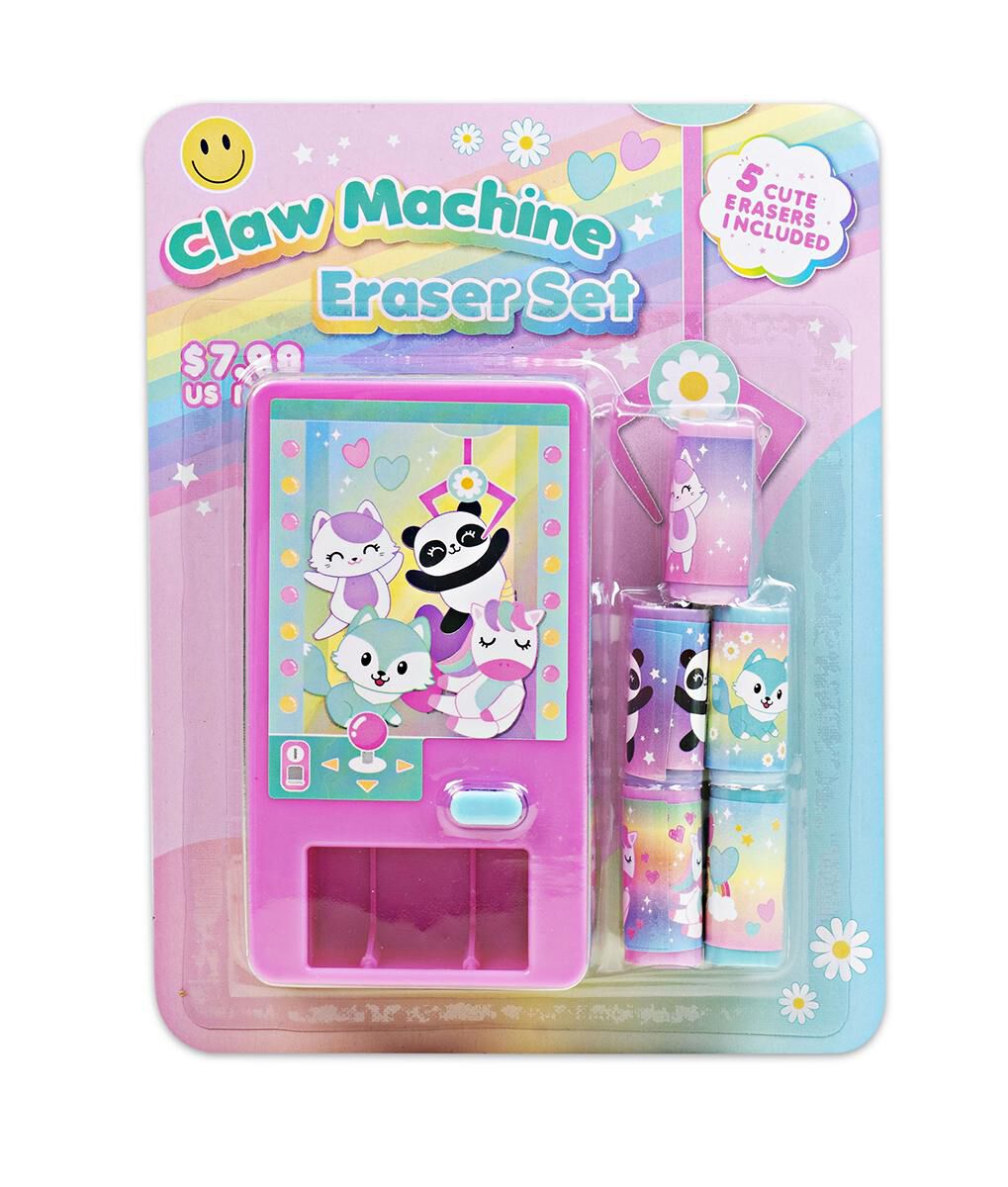 Pink Claw Machine Eraser Set | Scholastic Canada Book Clubs