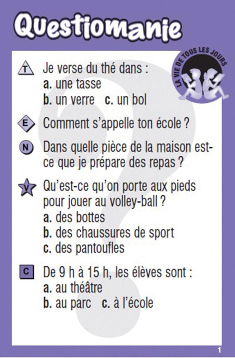 FSL Warm-Up Trivia Questions | Scholastic Canada Book Clubs