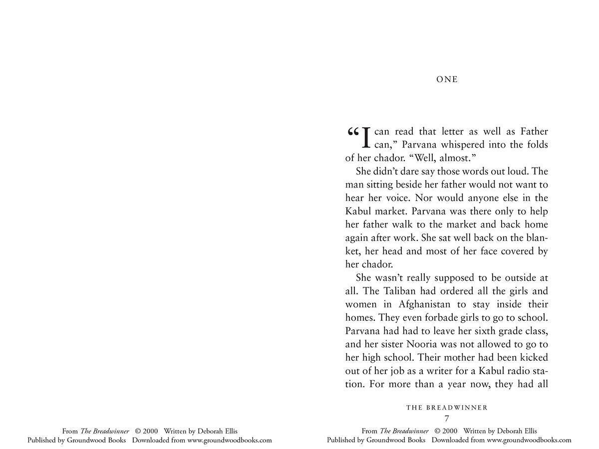 The Breadwinner 6-Pack | Scholastic Canada Book Clubs