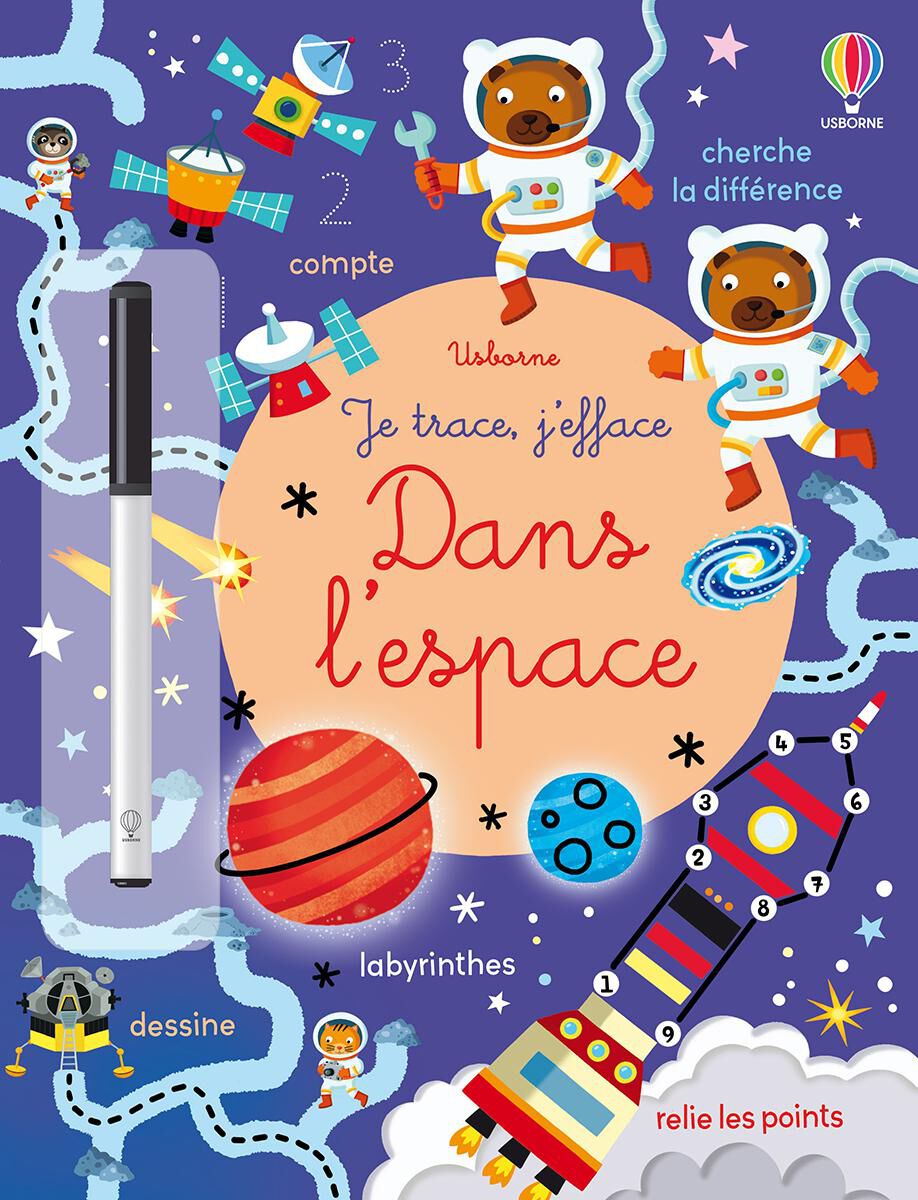 Je trace, j'efface - Dans l'espace | Scholastic Canada Book Clubs