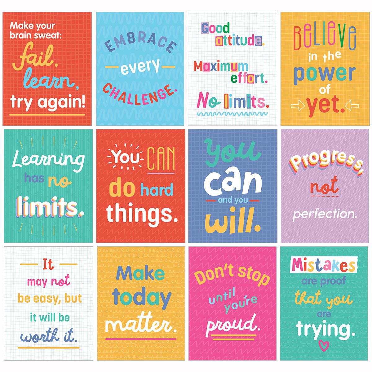 Growth Mindset Mini Posters Set | Les indispensables du prof Scholastic ...