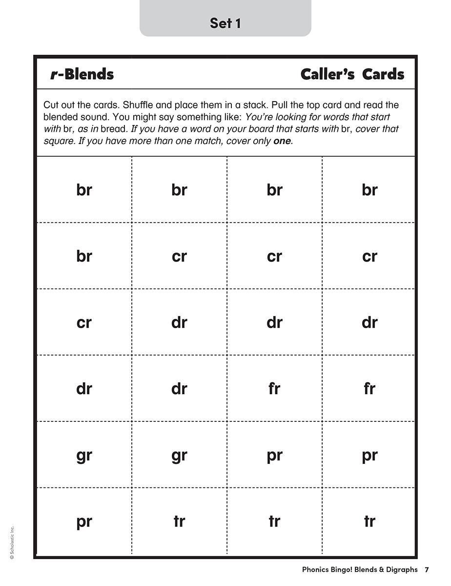 Phonics Bingo!: Blends & Digraphs | Scholastic Canada Book Clubs