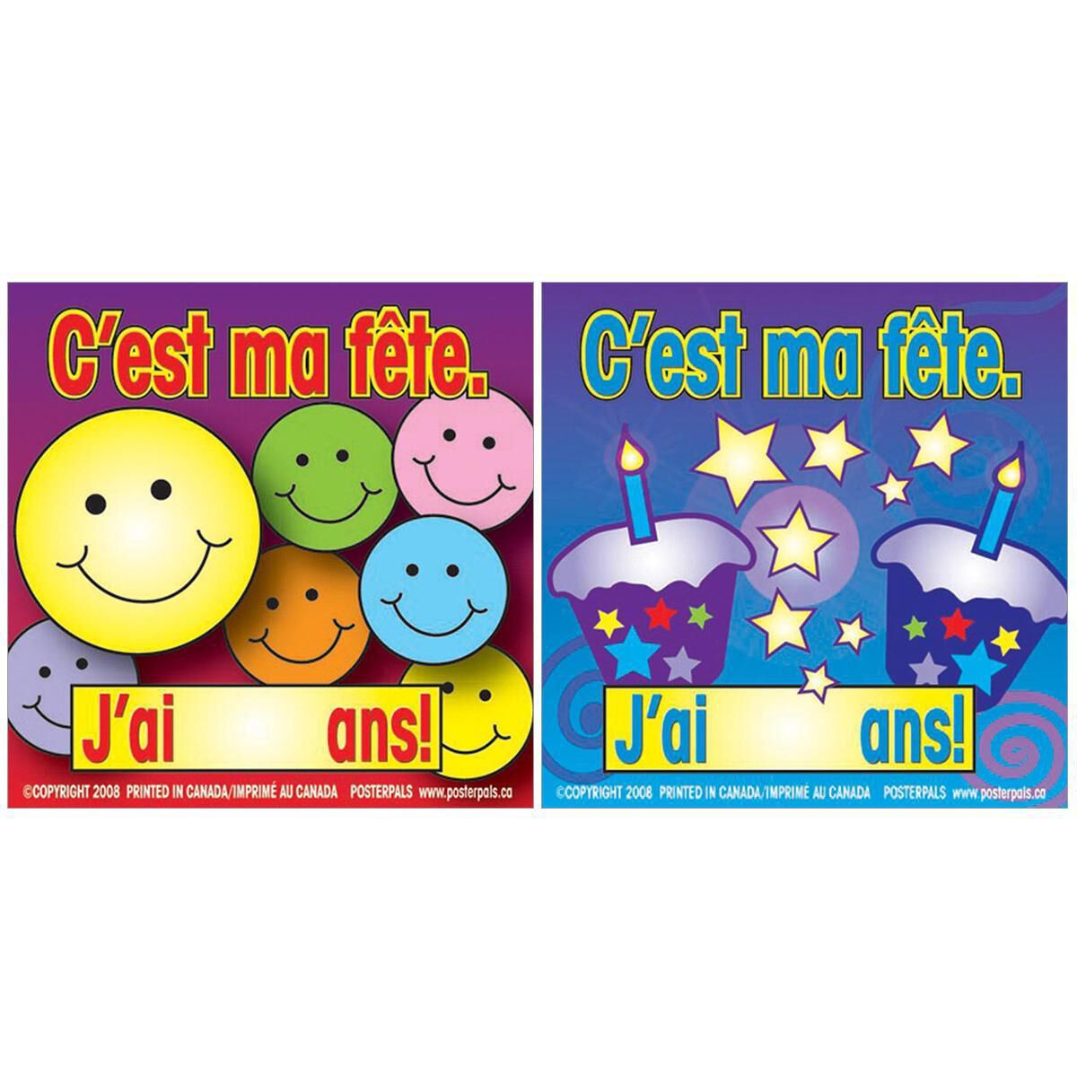 French Birthday Badges | Scholastic Canada Book Clubs