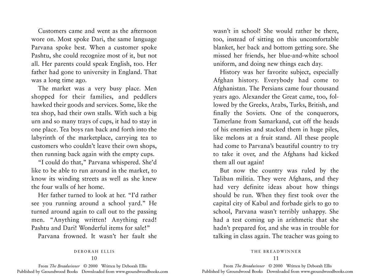 The Breadwinner 6-Pack | Scholastic Canada Book Clubs