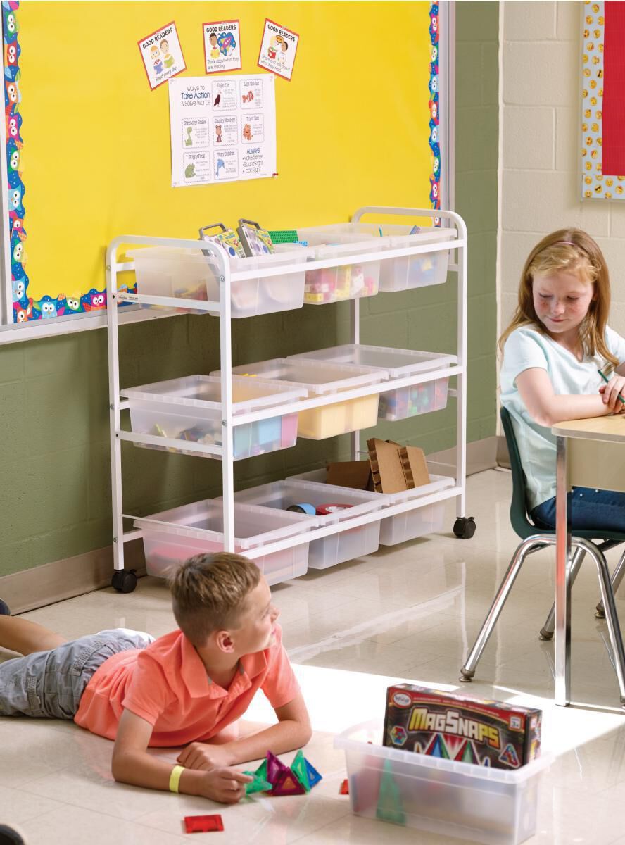 Clear STEM Storage Cart | Scholastic Canada Clubs de lecture