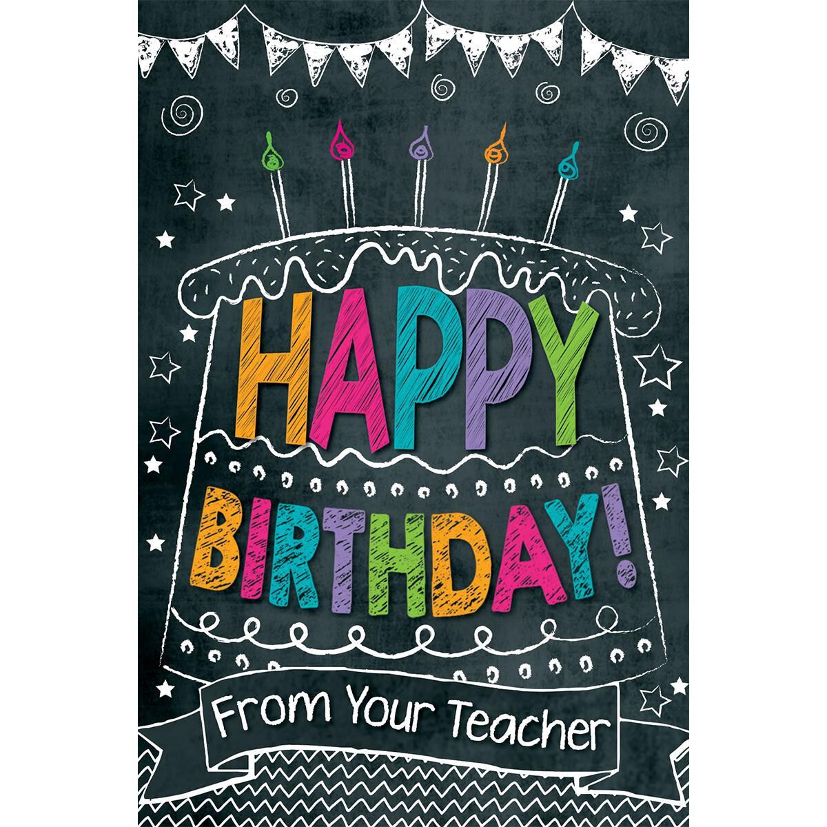 Chalkboard Happy Birthday Bulletin Board Set | Scholastic Canada Book Clubs