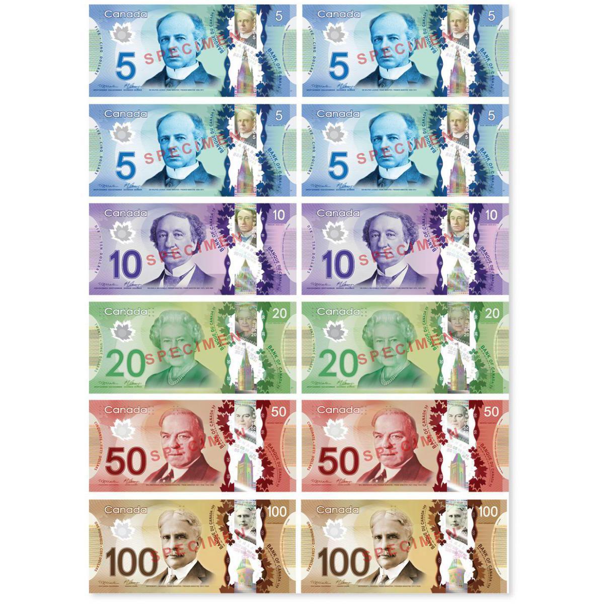 Canadian Play Money Printable